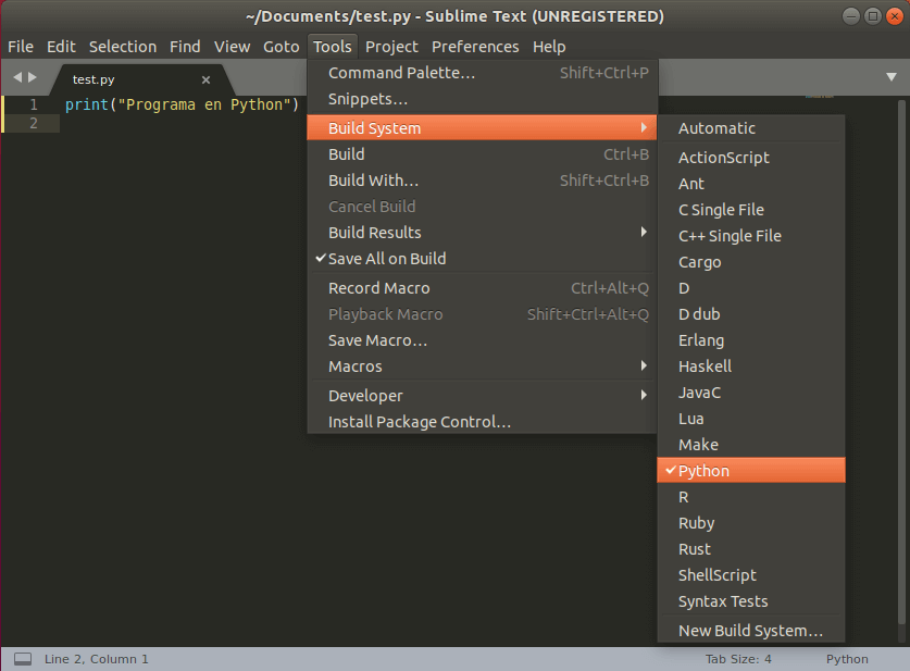 Configurar Sublime Text Para Programar En Python Programa En Python