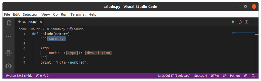 Configurar Visual Studio Code para Python - Programa en Python